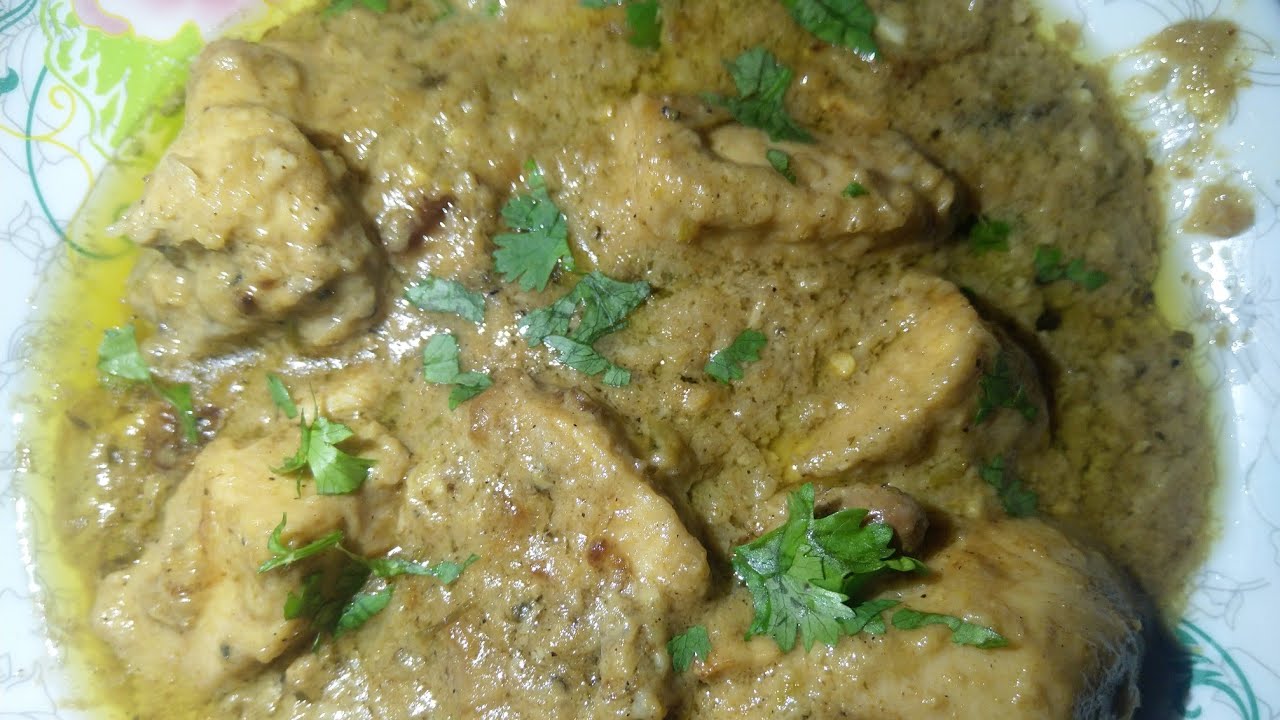 White Chicken Korma / Shahi white korma Restaurant Taste white qorma ...