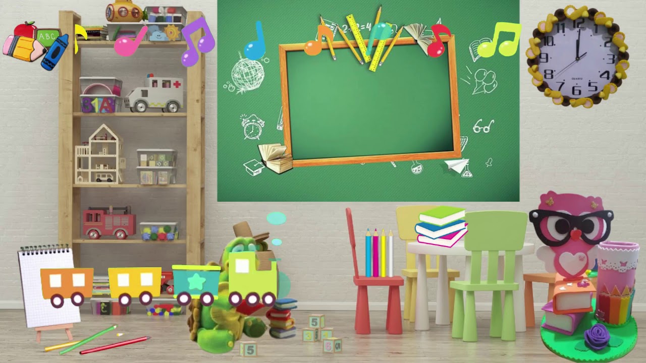 Playroom Classrrom - School background - Grafic motion loop - Back to ...