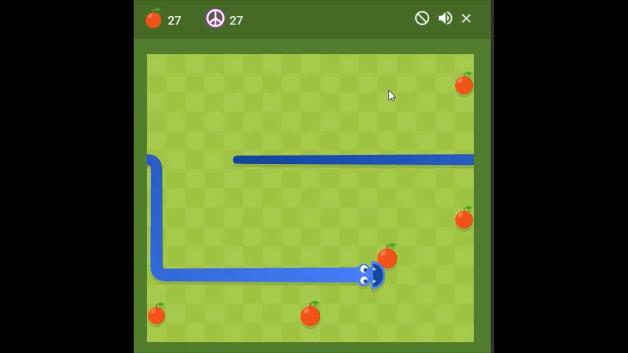 google worm game speedrun 50 Apples (34.435) - YouTube