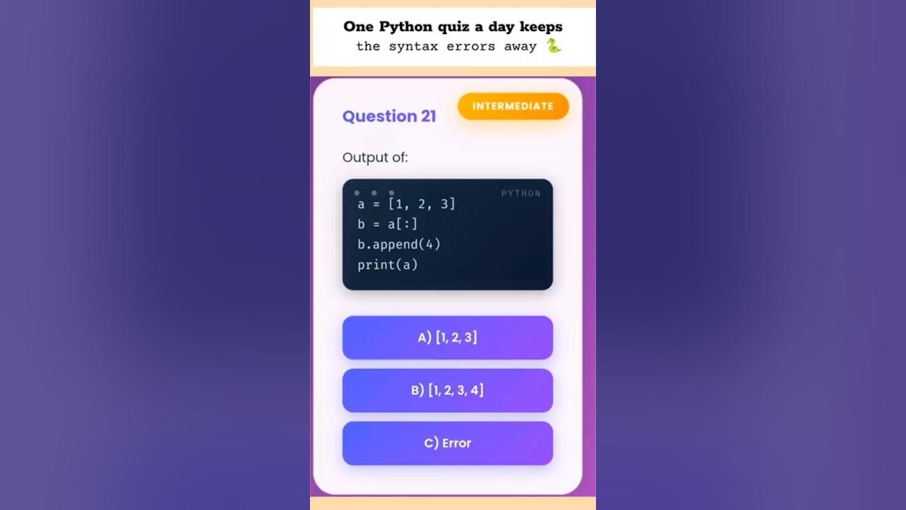 Python Interview Questions| Python Mcqs | Python Practice - YouTube