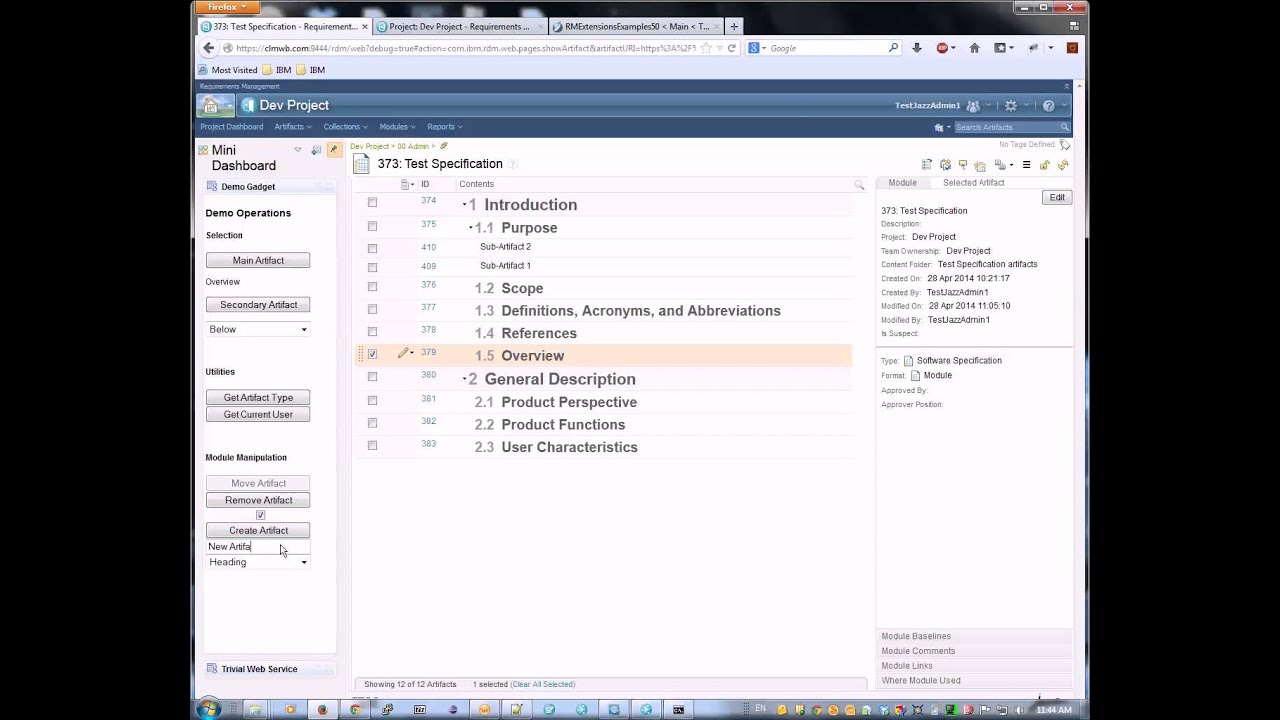 Client extensions capability in Rational DOORS Next Generation 5.0 ...