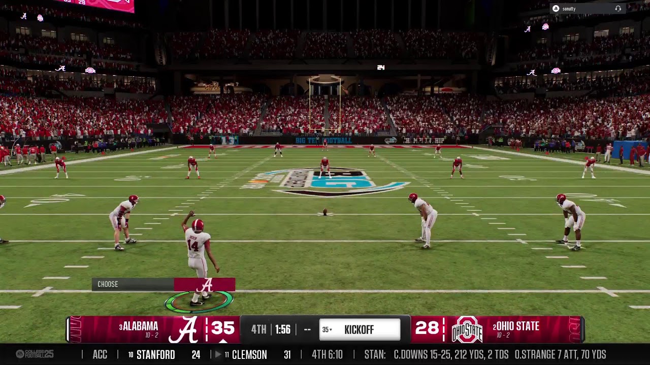 BAMA VS OHIO STATE BIG10 CHAMPIONSHIP - YouTube