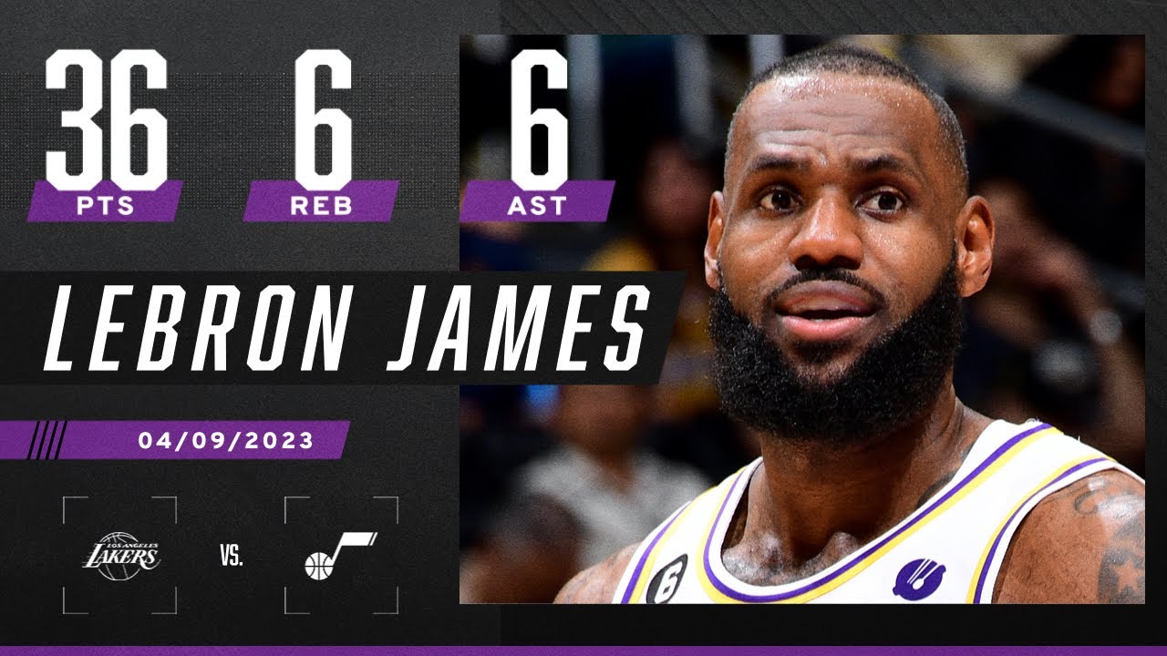LeBron James puts on a 36-point CLINIC in Lakers' win to cap off the ...