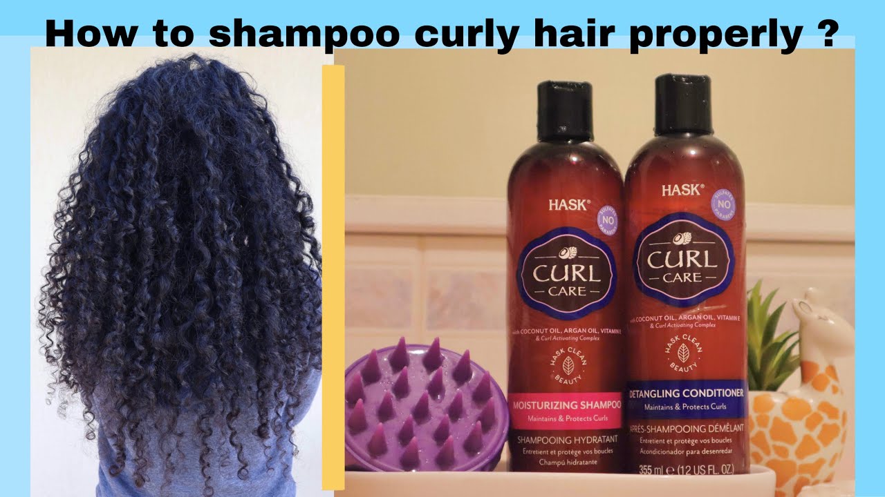 How to shampoo + condition CURLY hair properly | Hask Curl Care | Basic ...