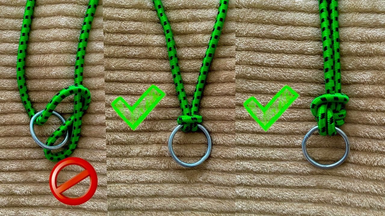Best ways to tie a rope to a ring - YouTube
