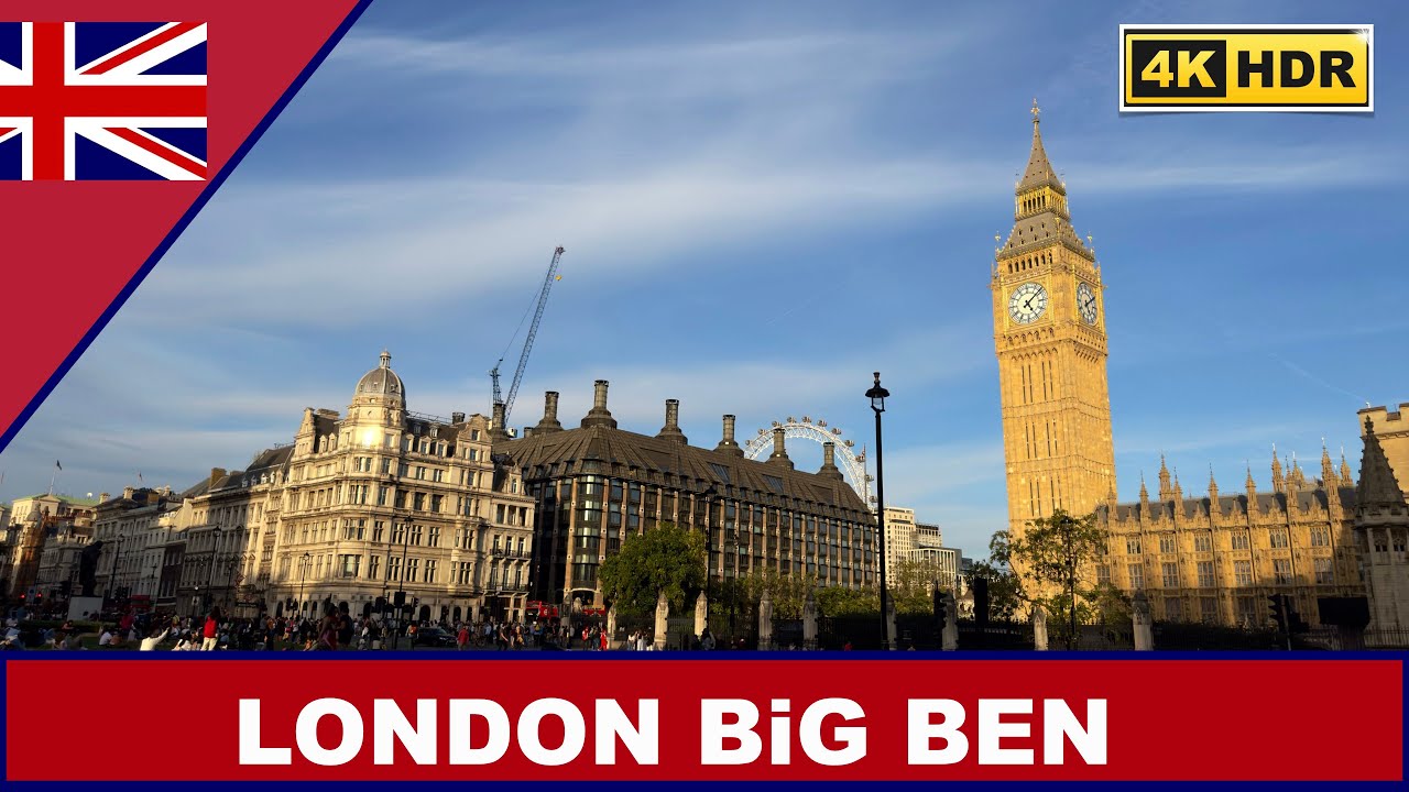 Listen to Big Ben Chime & Strike 12 | London Walking Tour | 4K HDR ...