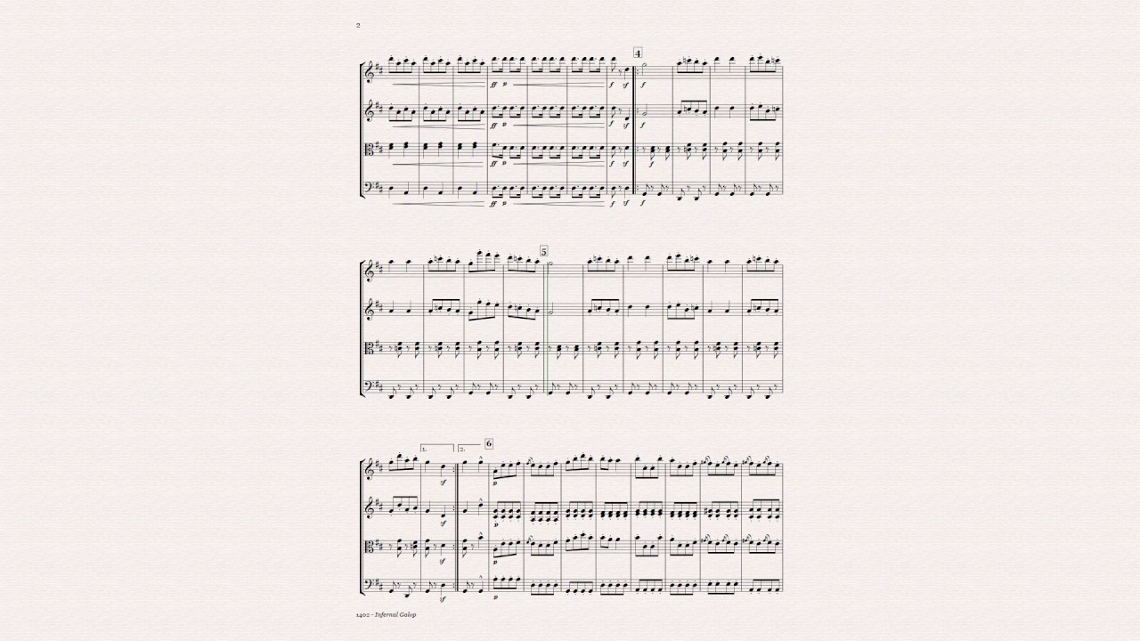 Can Can for String Quartet - YouTube