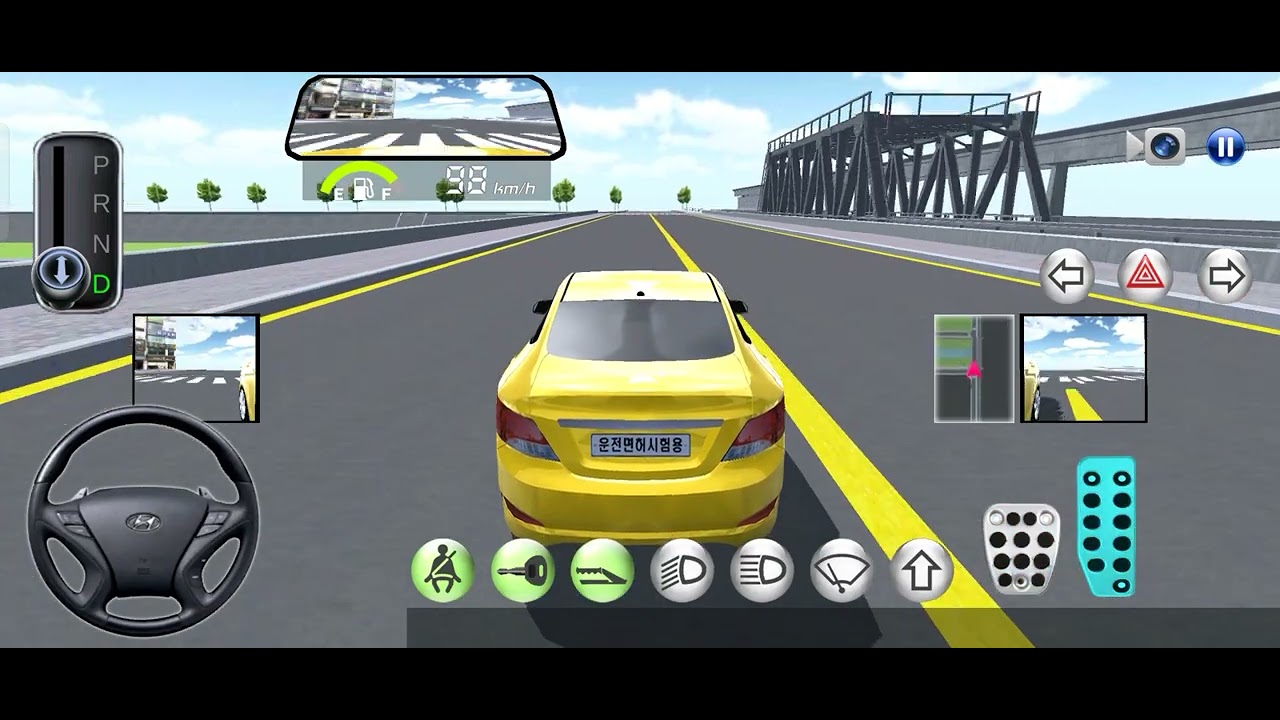 New yellow car driving test on road driving simulator #android # ...