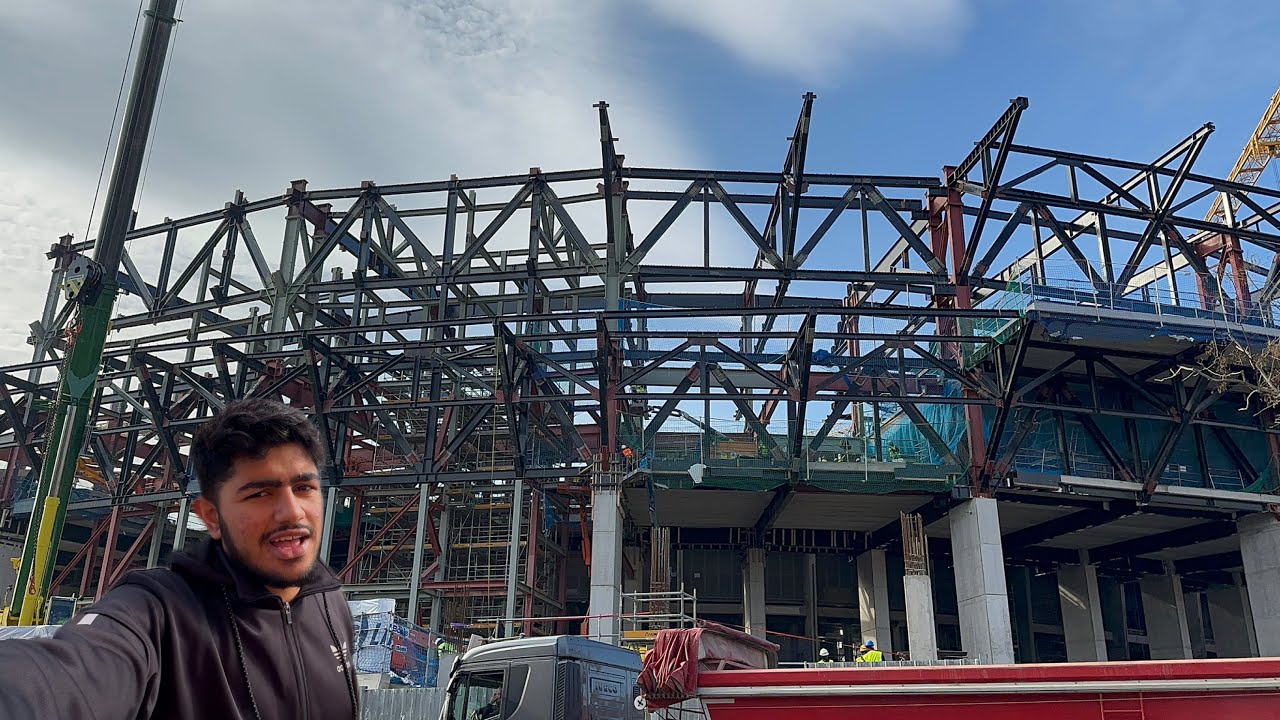 Obras en el Camp Nou a 15/02/2025 Dos Nuevas Cerchas Y Muchos Pilares| Fani Vlogs - YouTube