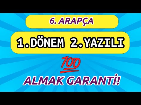 6 Arapça 1.Dönem 2.Dinleme ve Konuşma Sınavı