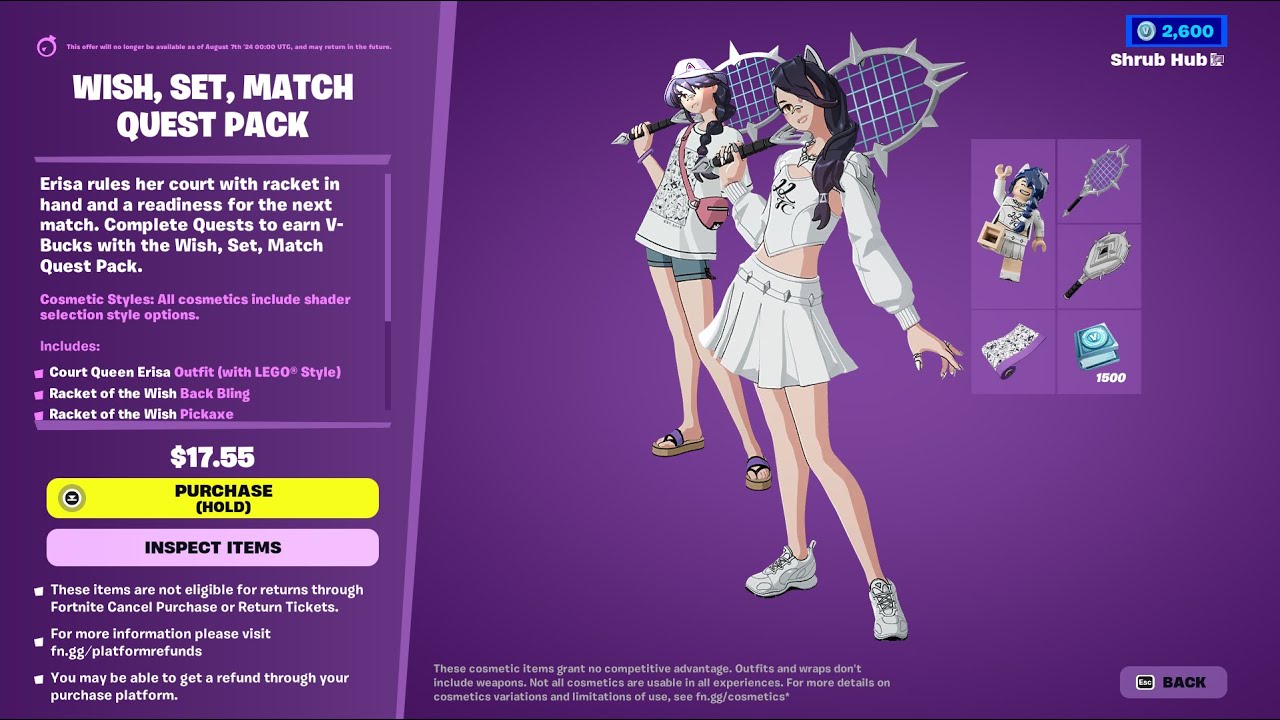 The Wish, Set, Match Quest pack is back! (Fortnite item shop) - YouTube