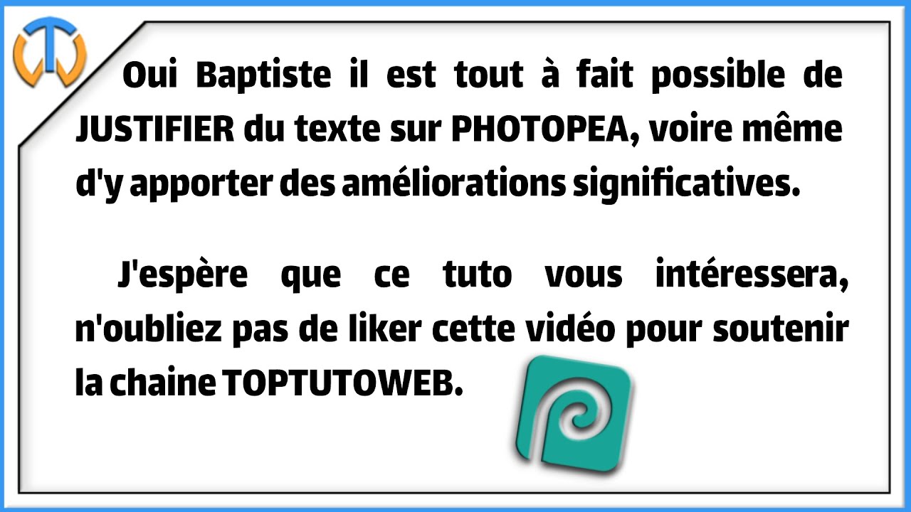 outil texte sur photopea : justifier, espacer, aligner,... - YouTube