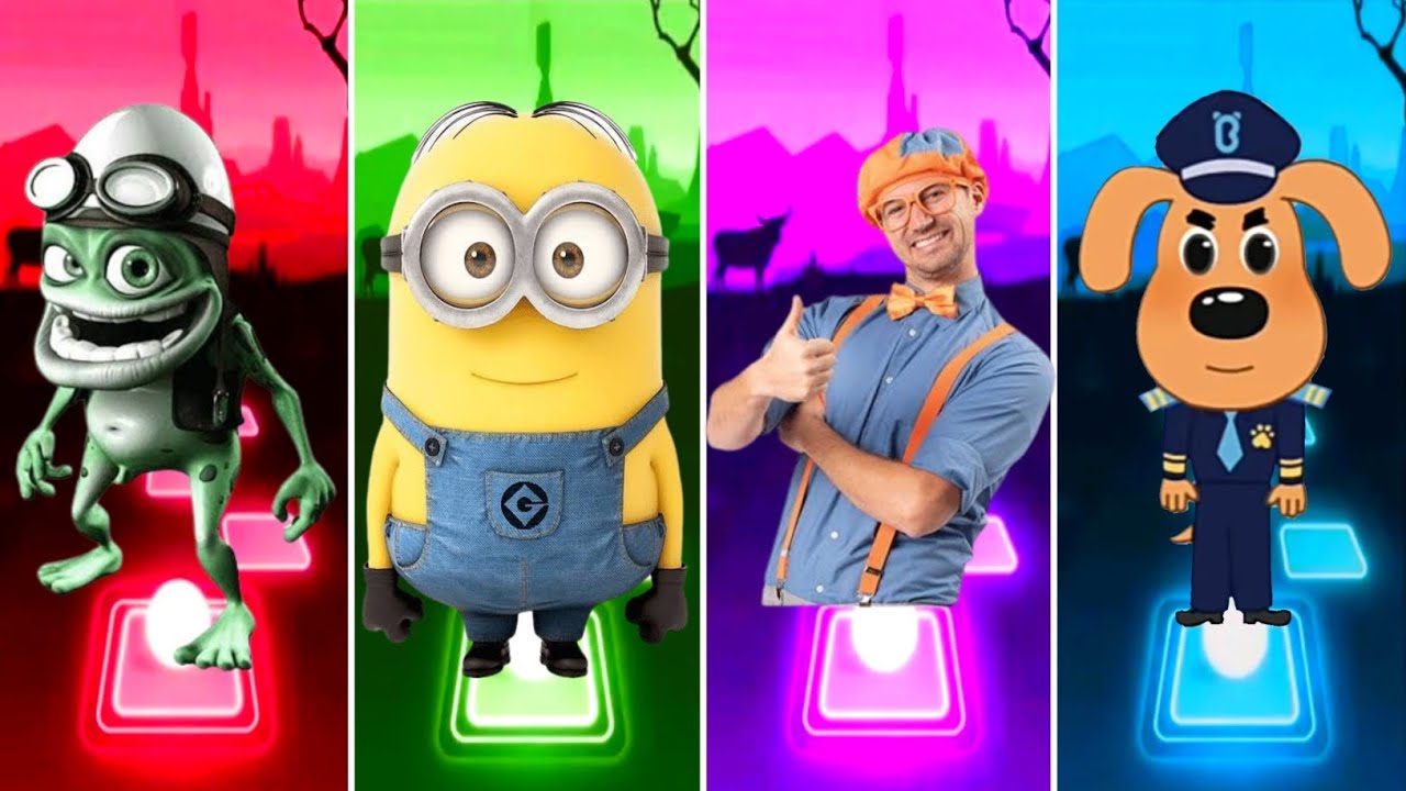 Crazy Frog - Minions - Blippi - Sheriff Labrador - Tiles Hop EDM Rush ...