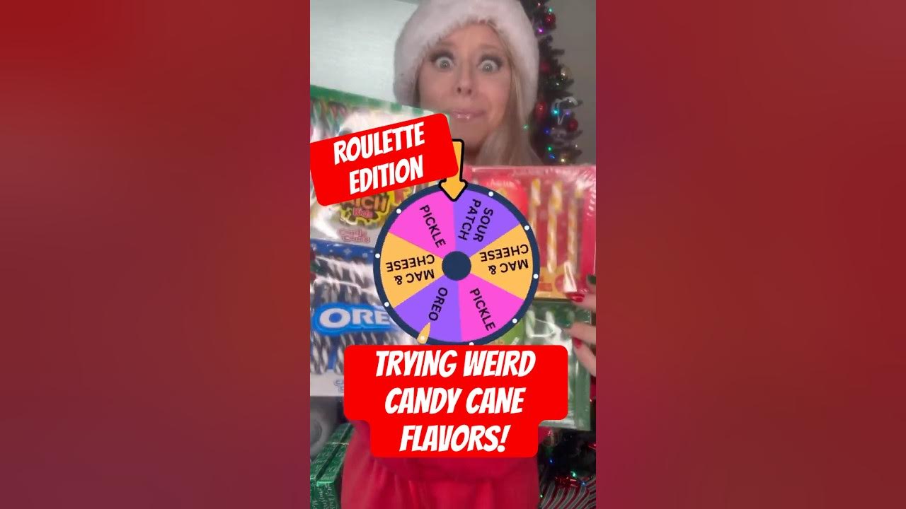 TRYING WEIRD CANDY CANE FLAVORS *ROULETTE STYLE #candycane #gross #reaction - YouTube