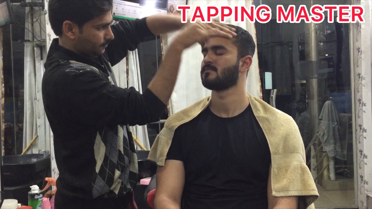 ASMR Head Massage and Back Massage by PAKISTANI BARBER ! Tapping Master ...