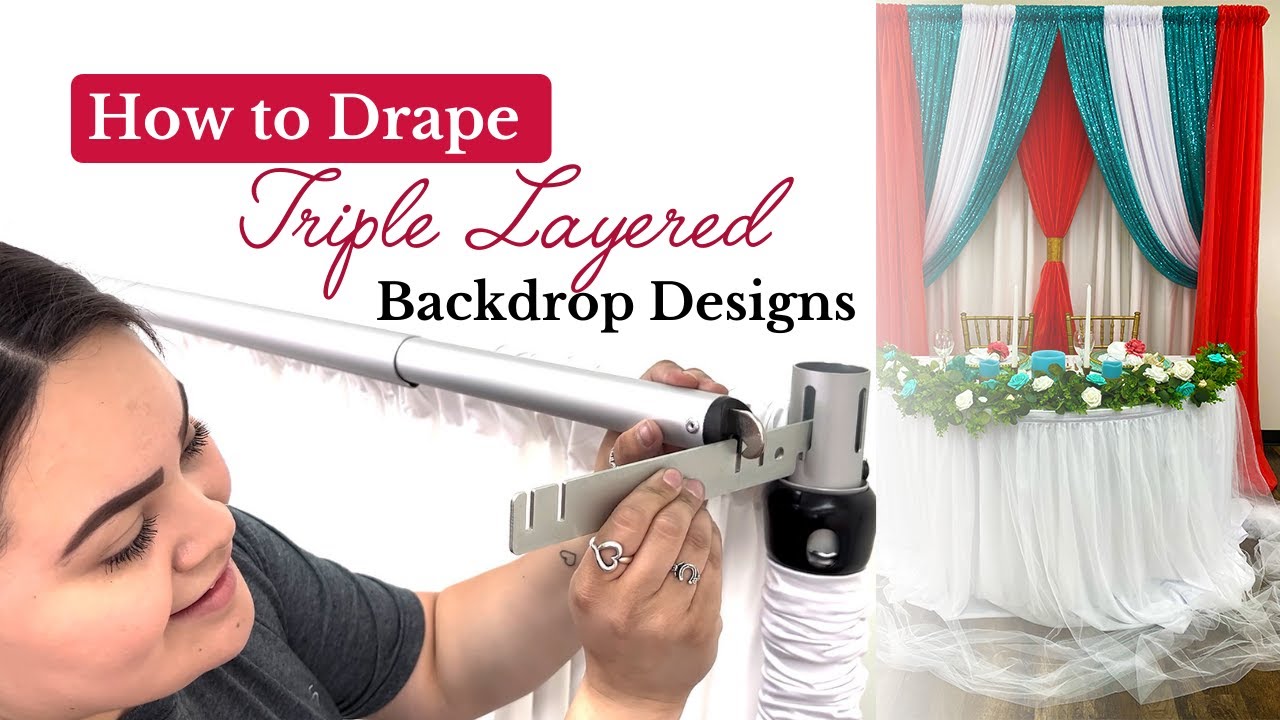 How To Drape Triple Layered Backdrop Designs - YouTube
