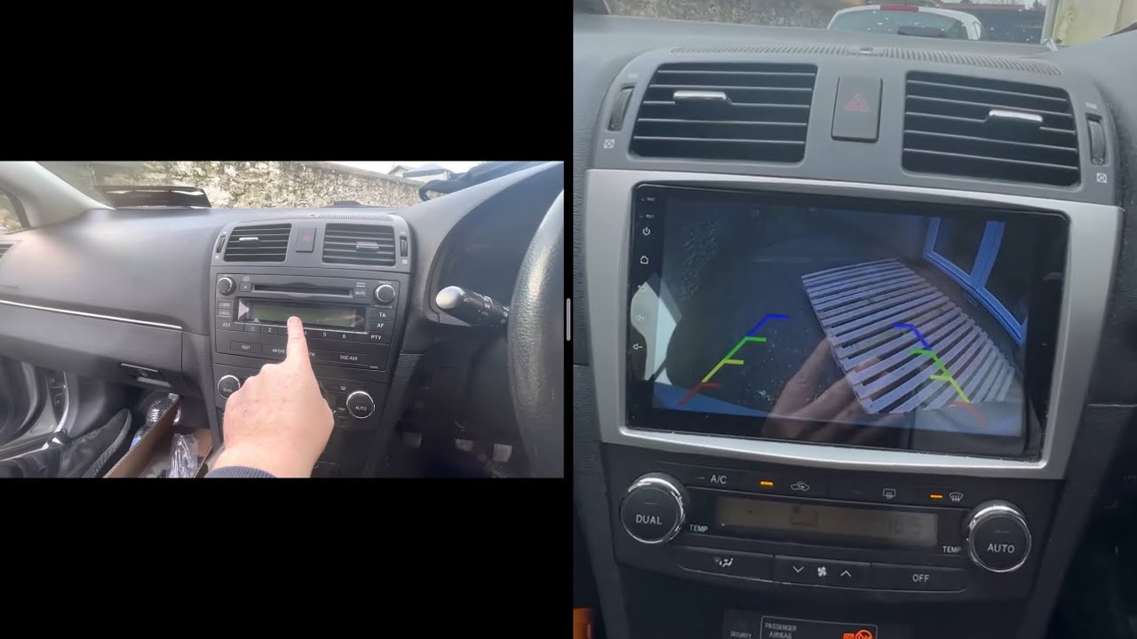 Installation Car Android Radio And Rearview Camera on Toyota - YouTube