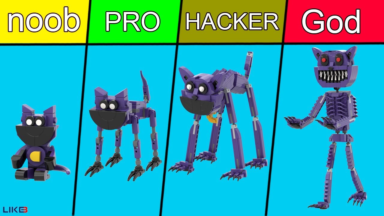 LEGO Poppy Playtime 3: CATNAP (Noob, Pro, Hacker, God) - YouTube