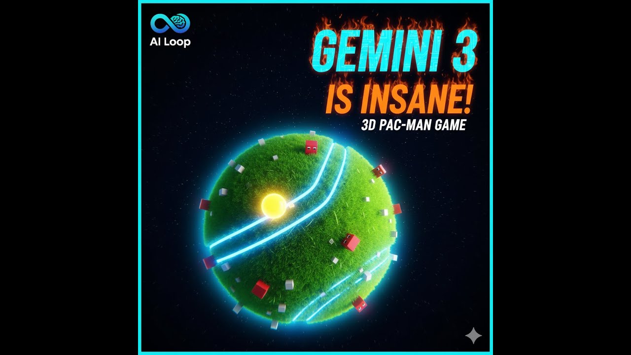 🔥 Gemini 3's INSANE Power: This Guy Coded a 3D PAC-MAN on a Tiny Planet ...