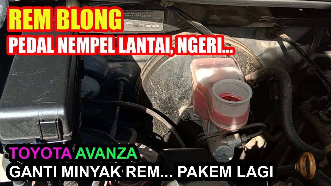 GANTI MINYAK REM || Rem Ngempos... Pedal Nempel Sampai Lantai || Toyota ...