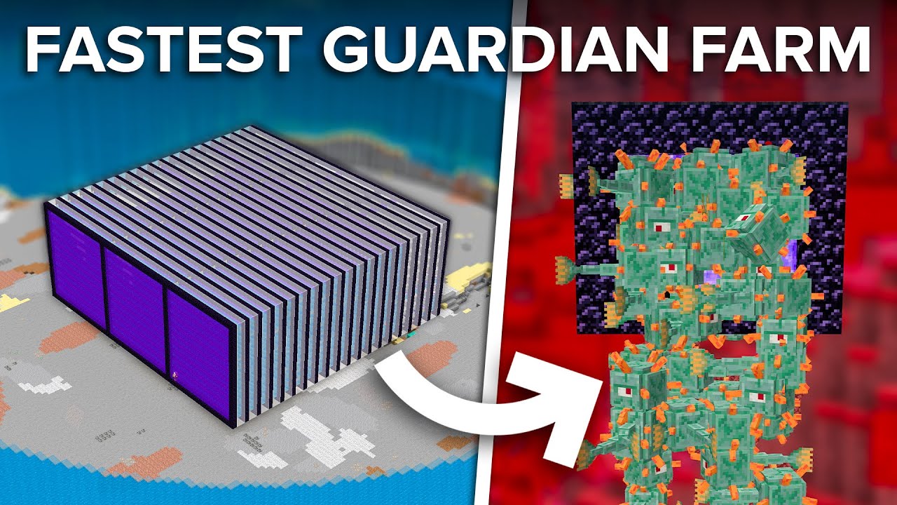 How To Build a 600,000 Items Per/h Guardian Farm in Minecraft - YouTube