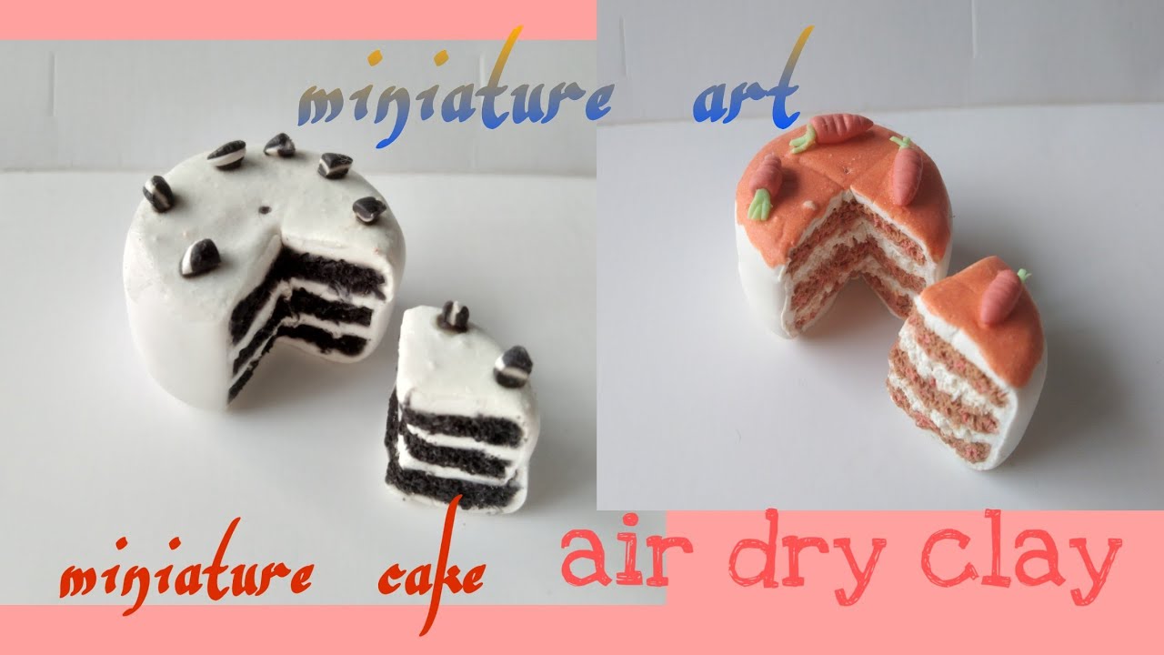 Miniature Cake | Clay cake | Air dry clay artworks | Air dry clay ...