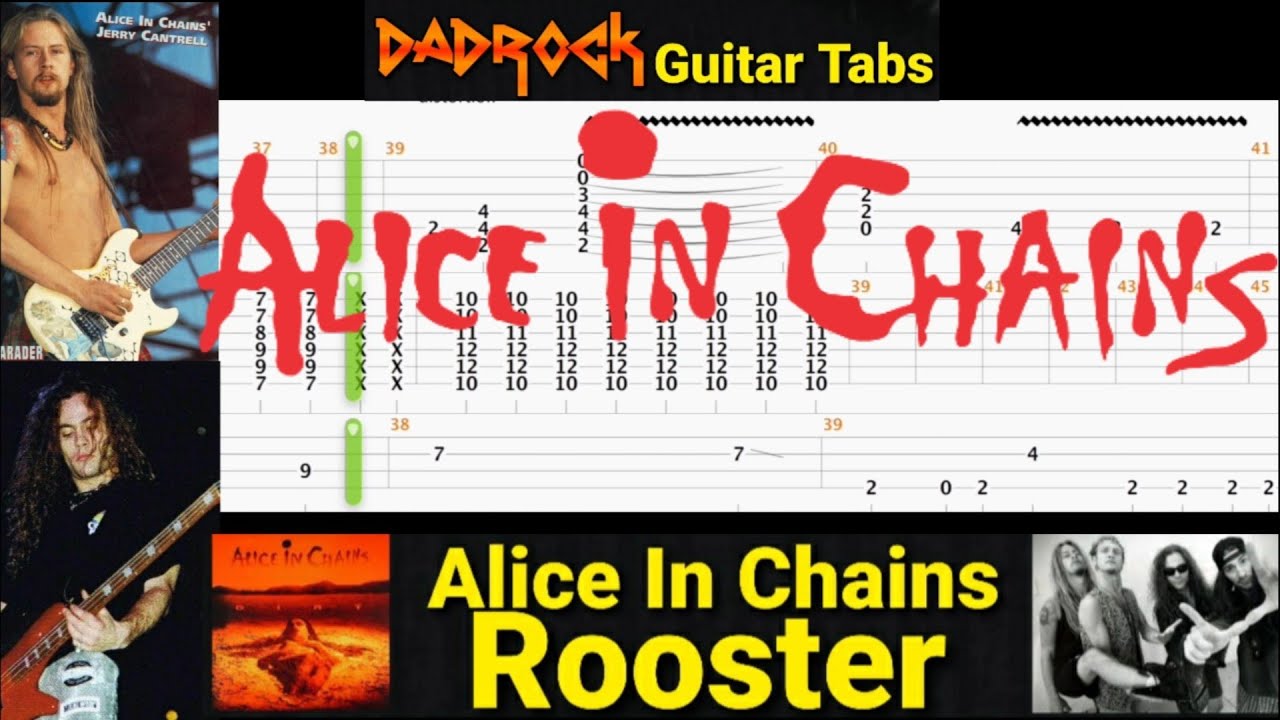 Rooster - Alice In Chains - Guitar + Bass TABS Lesson - YouTube Music