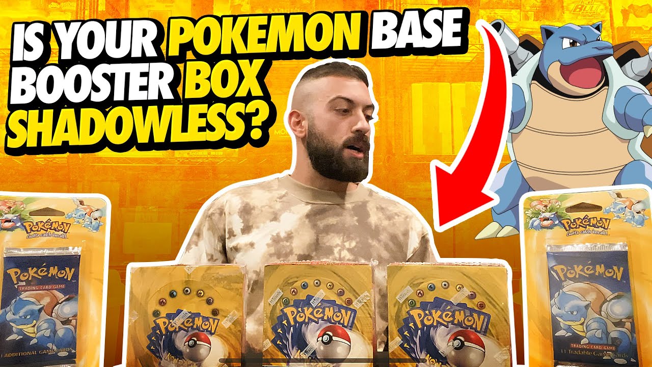 Is YOUR Pokemon Base Set Booster Box SHADOWLESS? * CONTAINS SHADOWLESS ...