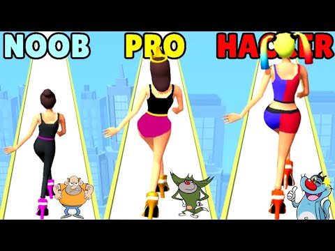 NOOB vs PRO vs HACKER High Heels Android iOS Oggy And Jack Voice