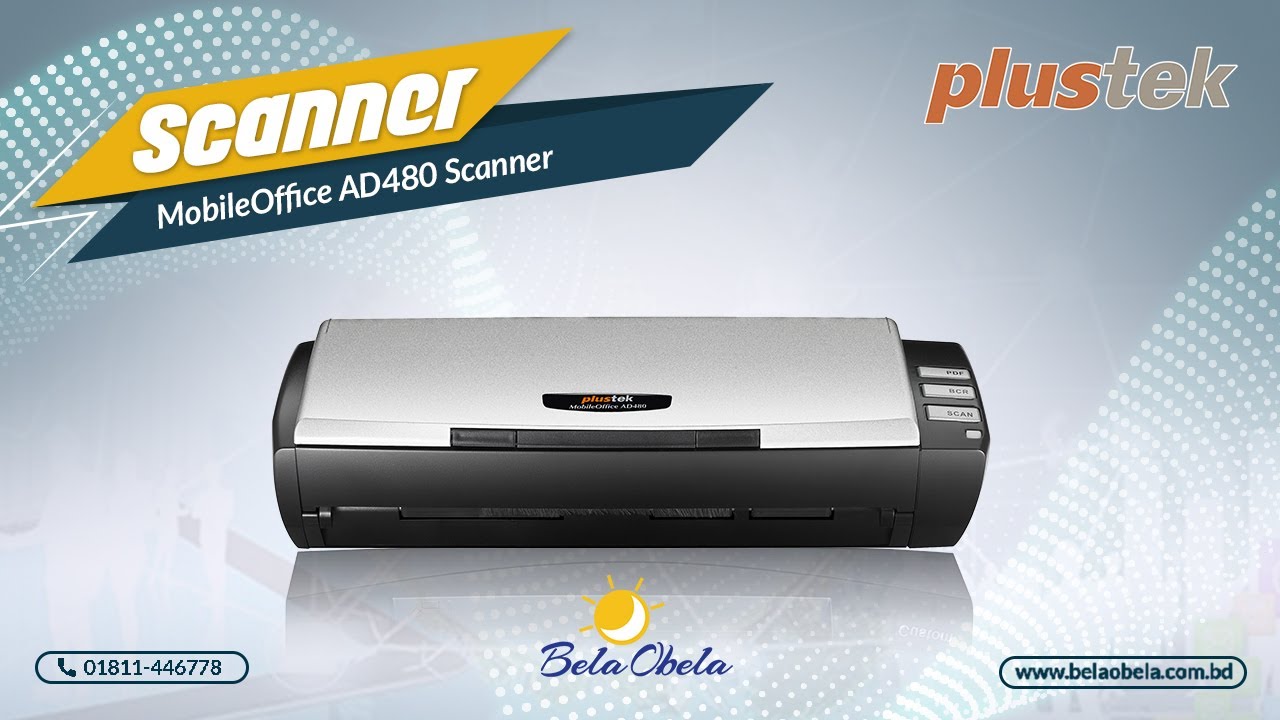 Plustek Mobileoffice AD480 Scanner ॥ belaobela.com.bd - YouTube
