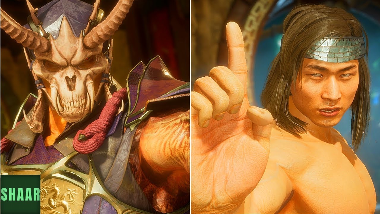 Mortal Kombat 11 - Shao Kahn Vs Liu Kang - All Intros Dialogues - YouTube
