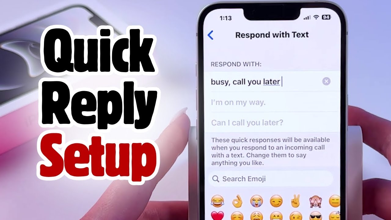 How to Set Up Quick Reply Texts on the iPhone 16e - YouTube