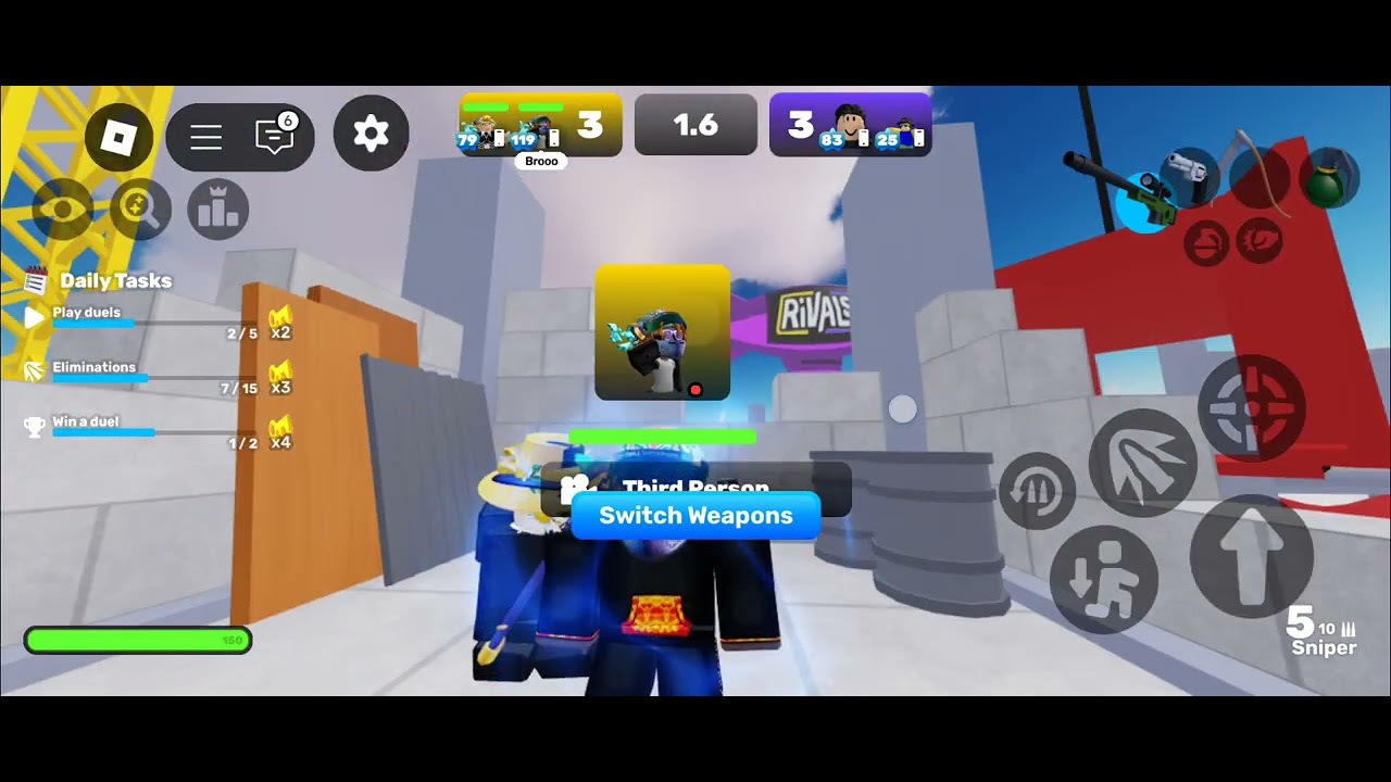 playing rivals with my friend - YouTube