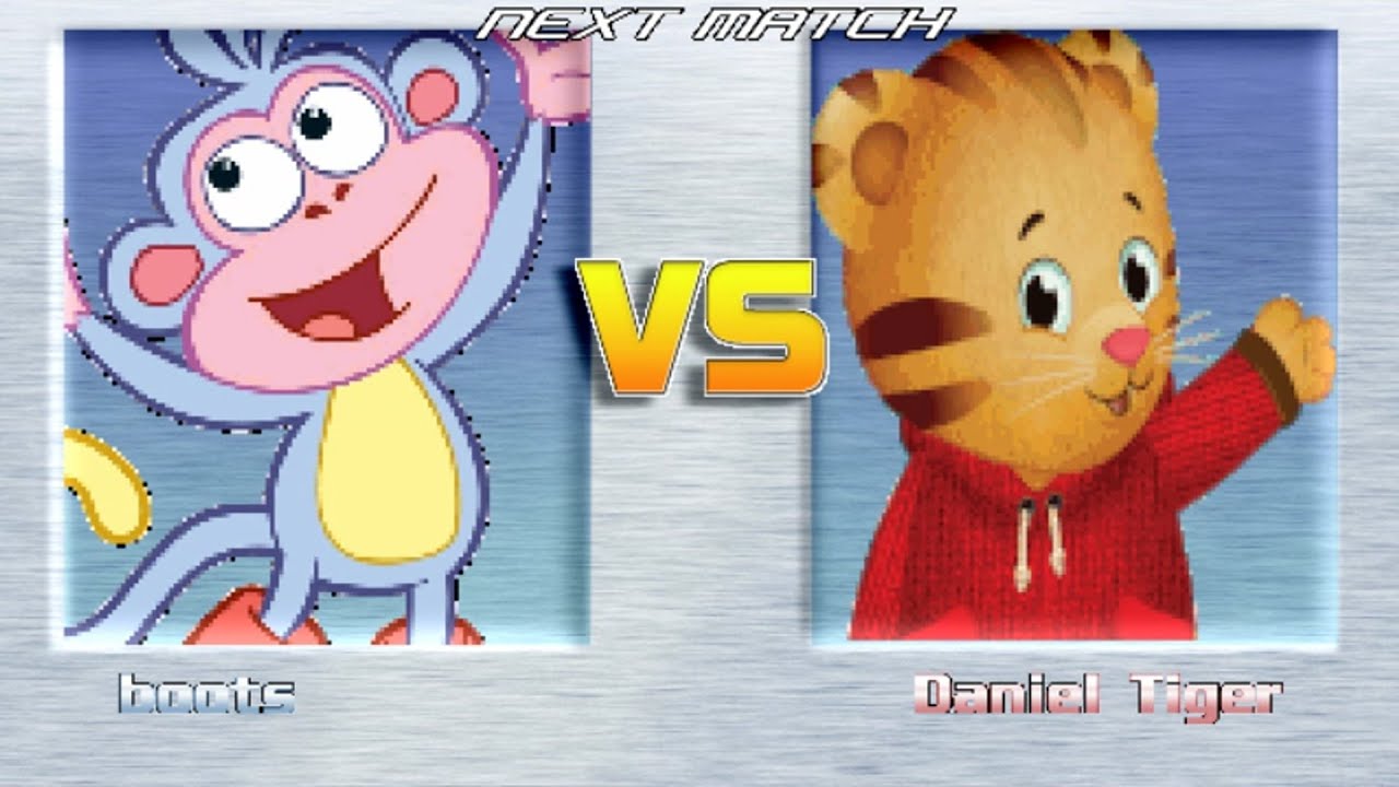 M.U.G.E.N BATTLES | Boots vs Daniel Tiger | Dora the Explorer vs Daniel Tiger's Neighborhood ...