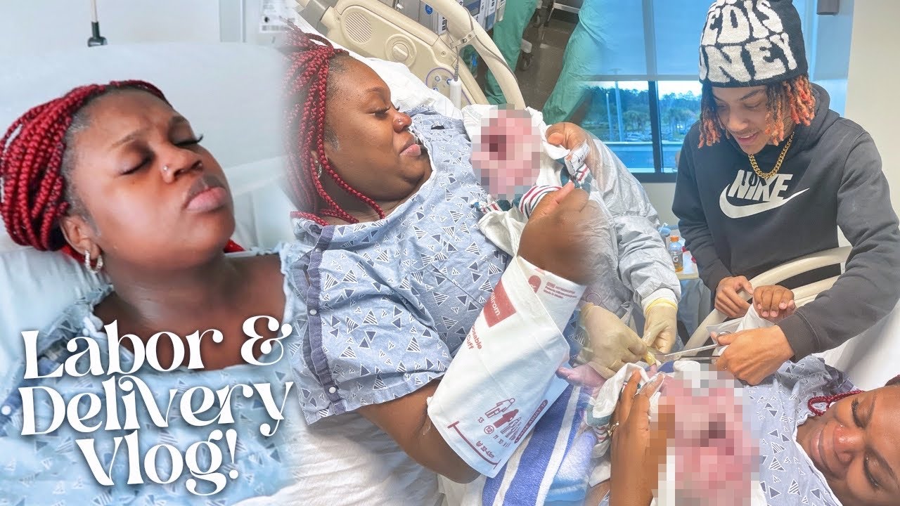 BIRTH VLOG + RAW & REAL LABOR & DELIVERY + INDUCED AT 39 Wks - YouTube