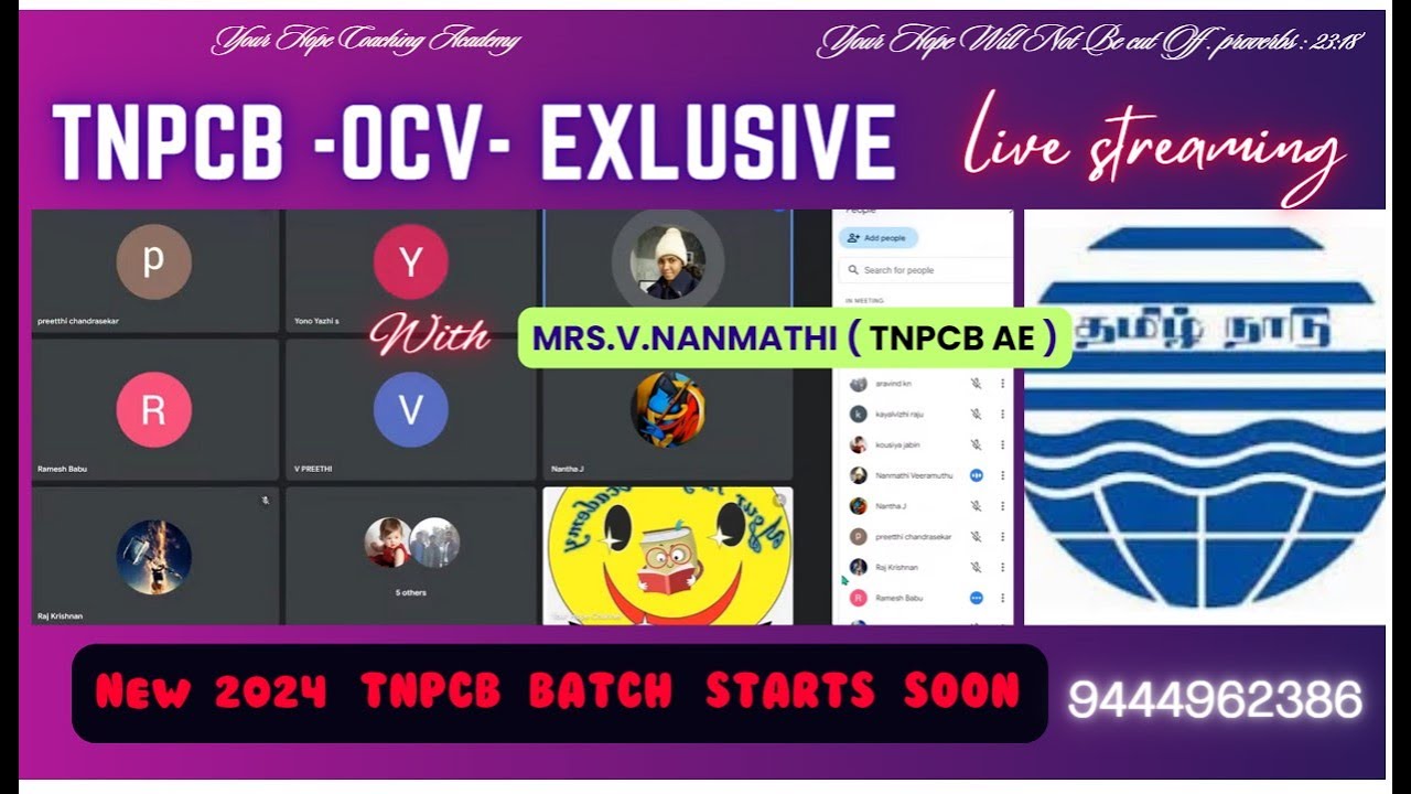 TNPCB AE 2024/ RESULT/ OUR ACADEMY TOPPERS/ NEW BATCH TNPCB 2024 ONLINE ...