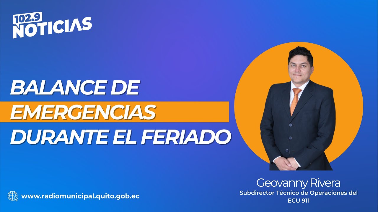 🔴 #1029Noticias | Geovanny Rivera, Subdirector Técnico de Operaciones ...
