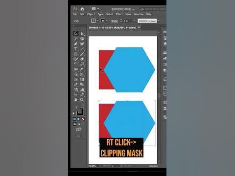 Clipping mask vs Compound path in Illustrator #shorts - YouTube