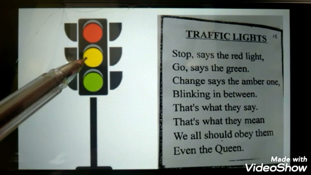 Holy Family Nursery - Upper Class Poem No - 15, Traffic Lights . - YouTube