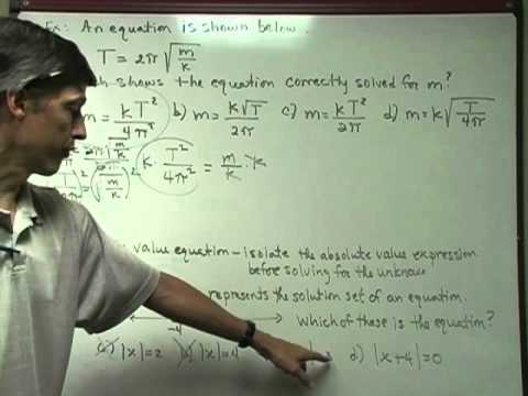 5: Math Proficiency Review -- Algebra and Functions II - YouTube