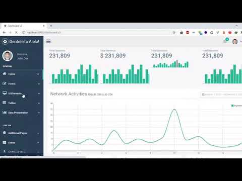 CodeIgniter 4 integrated with Gentelella Template Admin - YouTube