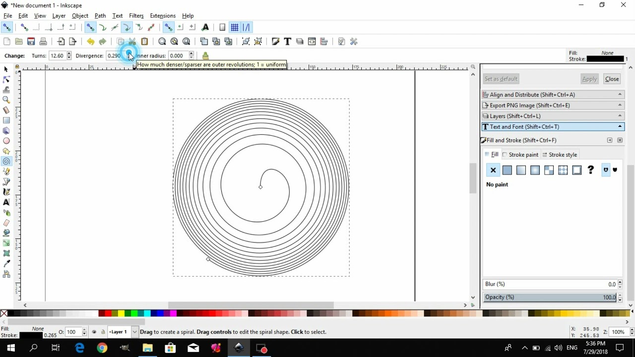 Spiral tool | Inkscape #inkscape #spiral_tool #adobe_illustrator ...