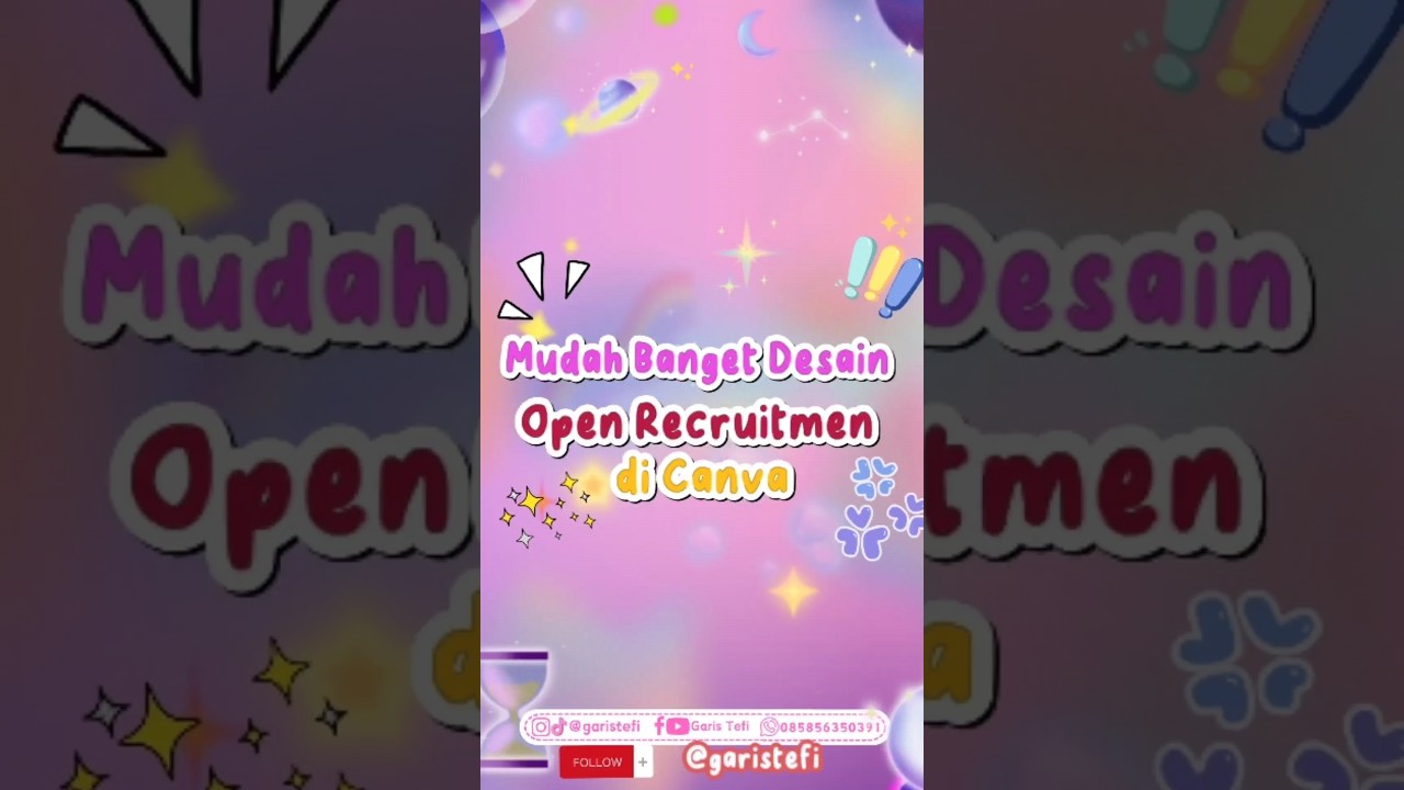 cara buat desain open Recruitmen di canva biasanya ini buat oprec ...