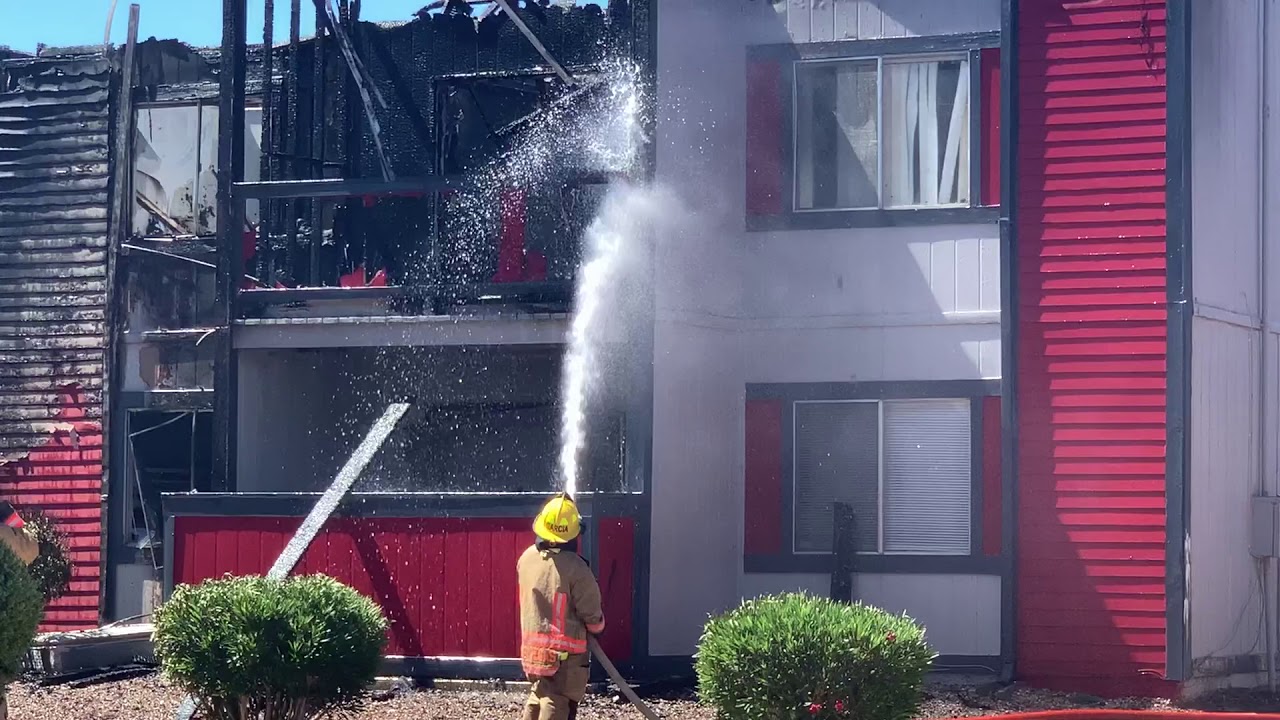 CCFD, LVFD battle 3-alarm fire near Tropicana and Nellis - YouTube