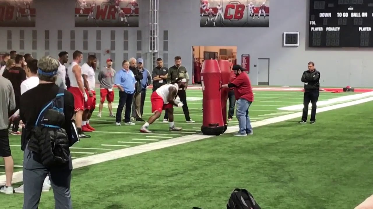 Tracy Sprinkle at Ohio State's pro day - YouTube
