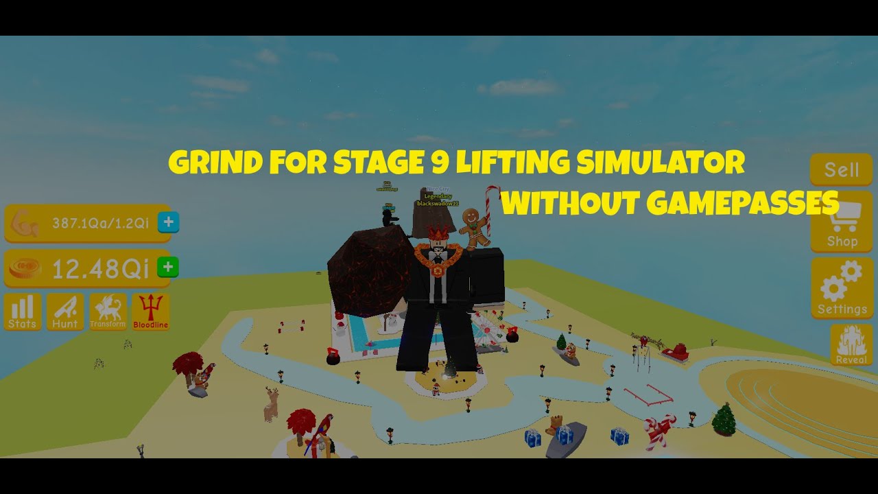 Roblox Lifting Simulator grind video for stage 9 (pt. 1/2) - YouTube