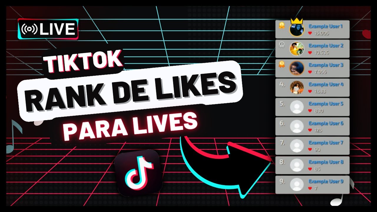 Como colocar RANKING DE LIKES na live do TIKTOK (Ranking de Curtidas ...
