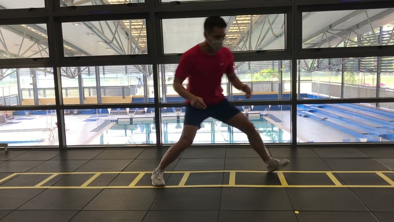 Side run with posterior lunges - YouTube