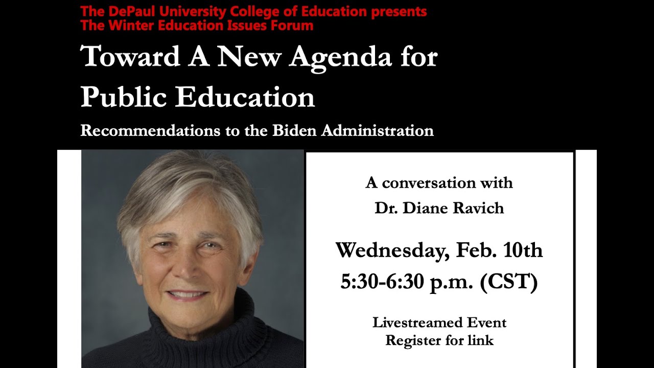 DePaul College of Education Winter Forum with Dr. Diane Ravitch - YouTube