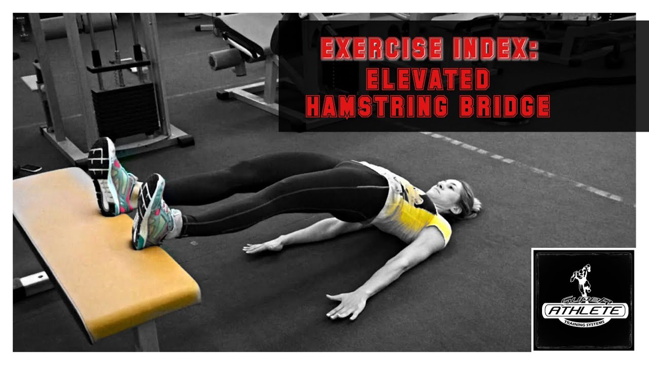 Super Athlete T.S.- Exercise Index: Elevated Hamstring Bridge - YouTube